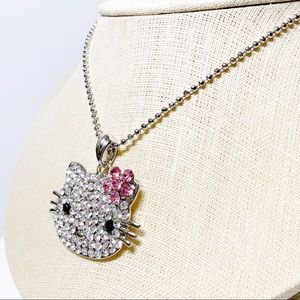 Hello Kitty | Jewelry | Hello Kitty Harajuku Silver Pink Cz Chain Neck ...